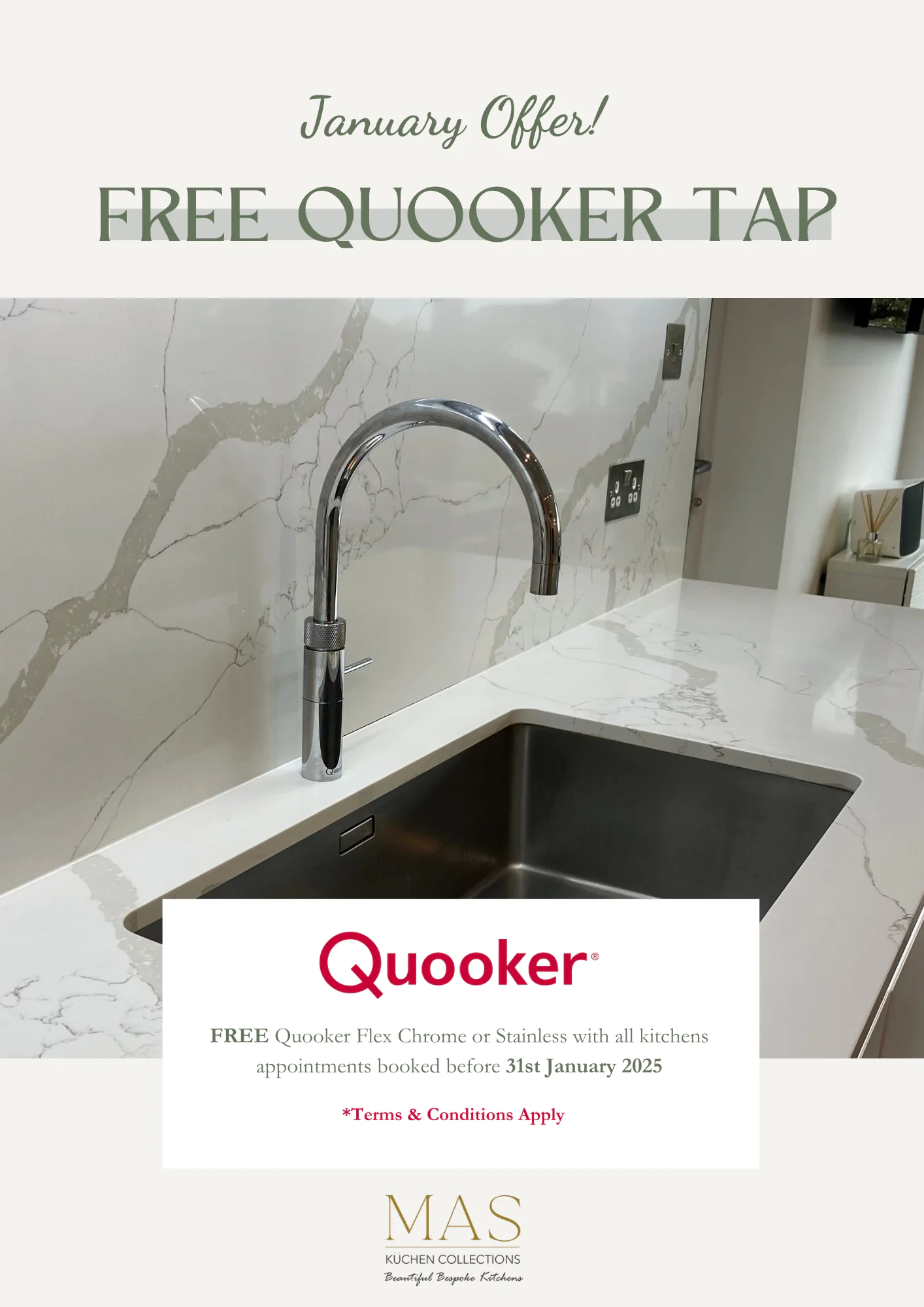 Quooker Tap Special Offer - FREE Quooker Tap in September | MAS Kuchen